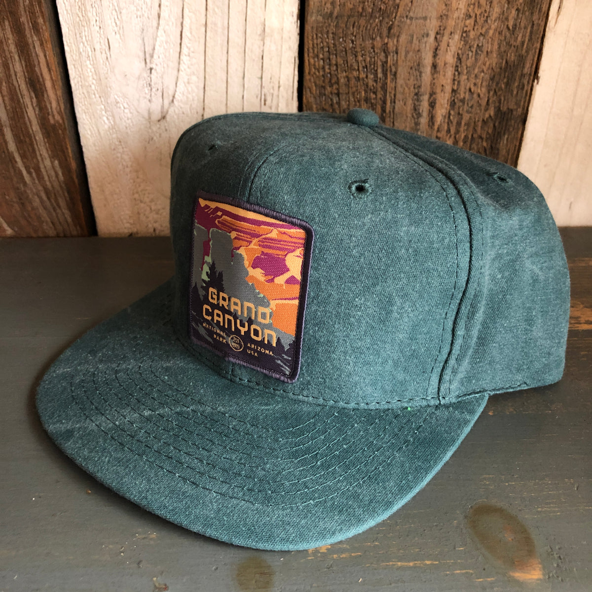 Grand Canyon National Park - 6 Panel Mid Profile Baseball Cap - Dark G ...