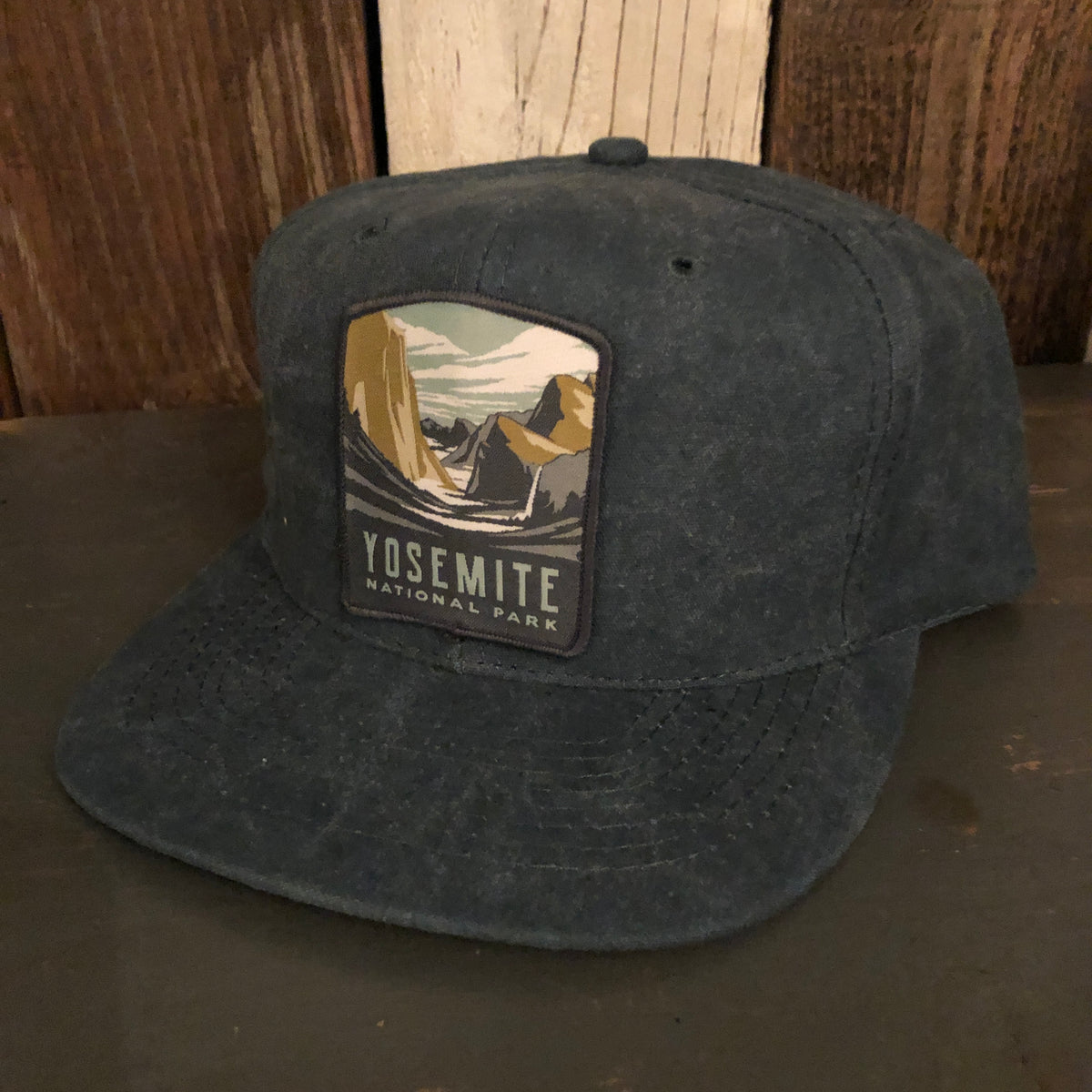 Yellowstone National Park - 6 Panel Mid Profile Baseball Cap - Dark Gr ...